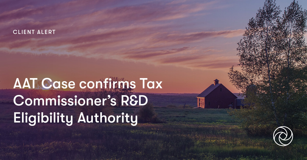 AAT Case confirms Tax Commissioner’s R&D Eligibility Authority | Grant ...