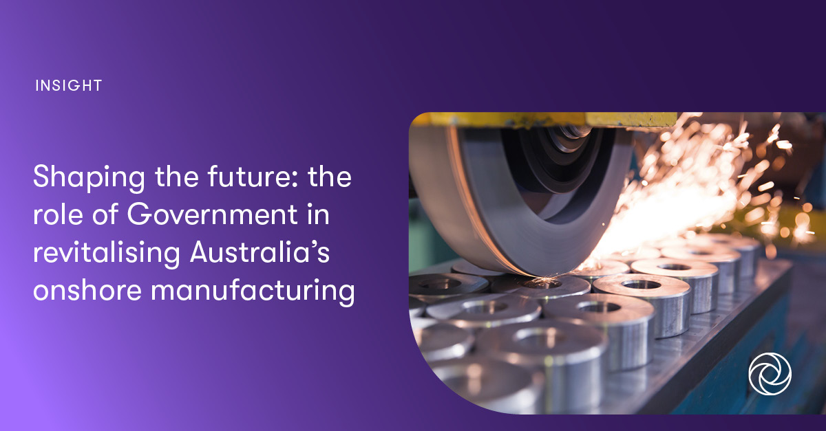 Shaping the future: the role of Government in revitalising Australia’s ...