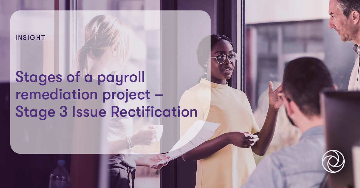 Stages of a payroll remediation project – Stage 3 Issue Rectification ...