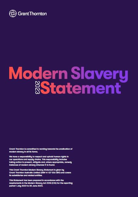 Modern Slavery Statement | Grant Thornton Australia