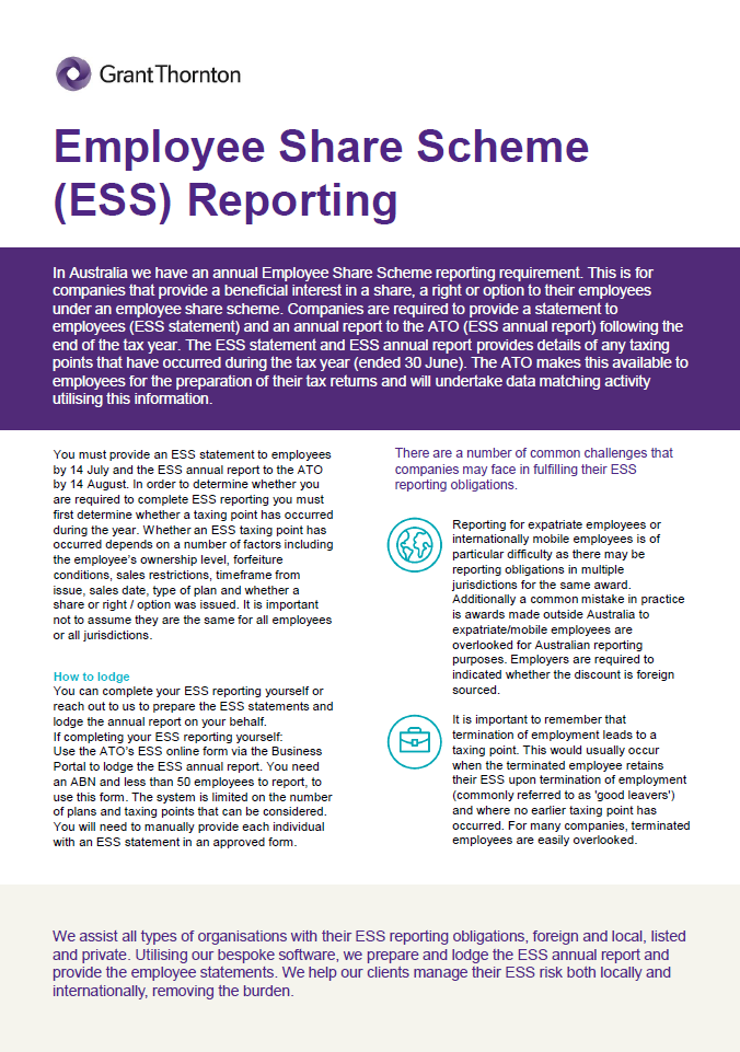 Employee share schemes | Grant Thornton Australia